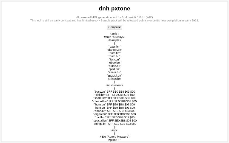 dnh pxtone ― Perchance Generator
