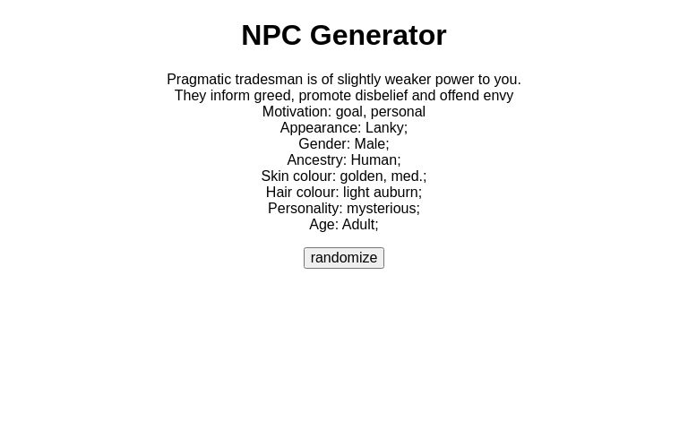 NPC Generator