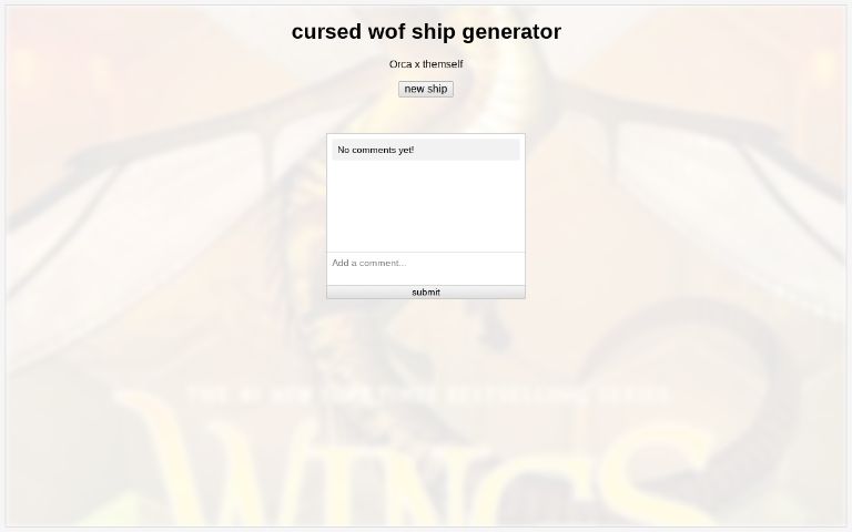Cursed Wof Ship Generator
