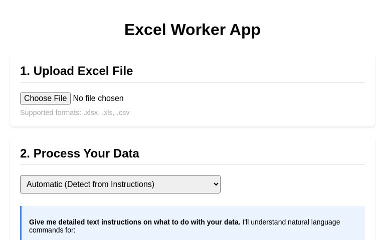 Excel Worker App ― Perchance Generator