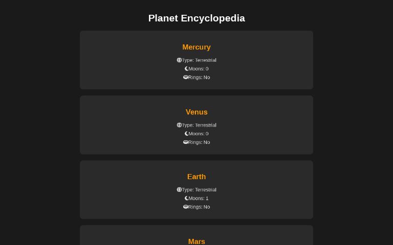 Planet Encyclopedia ― Perchance Generator
