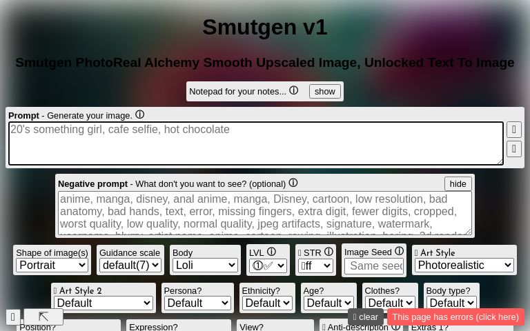 Smutgen v1 Model Leonardo Vision XL with PhotoReal Alchemy Smooth Upscaled Image, Unlocked Text ...