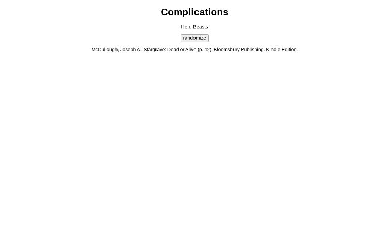 Complications ― Perchance Generator