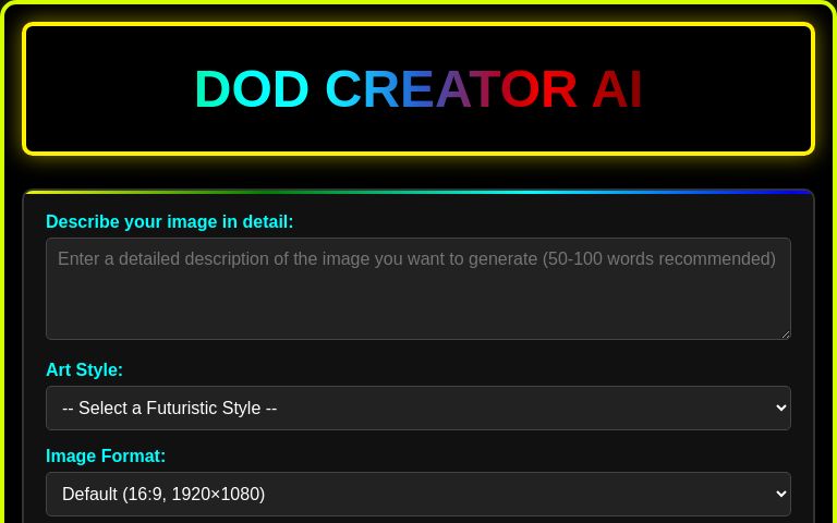DOD CREATOR AI ― Perchance Generator
