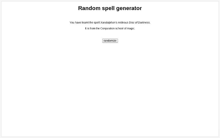 Random spell generator