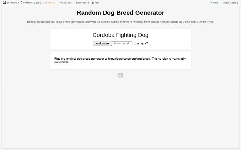 Random Dog Breed Generator