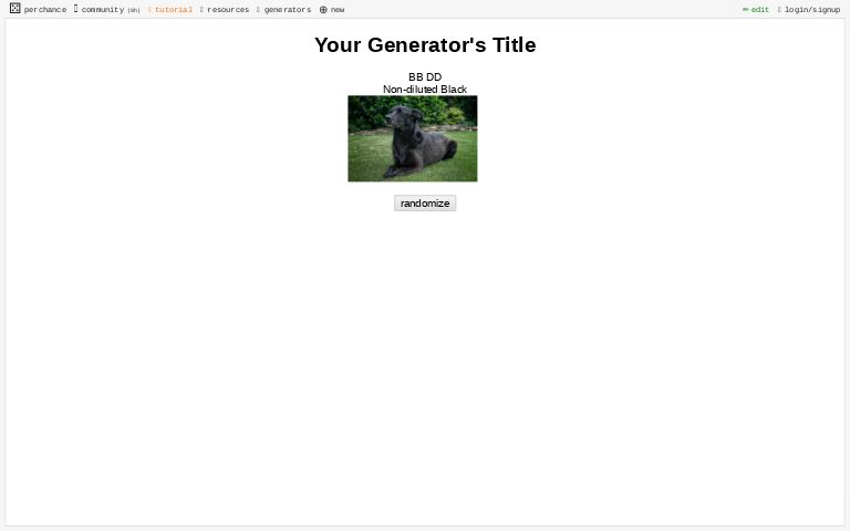 Minimal ― Perchance Generator