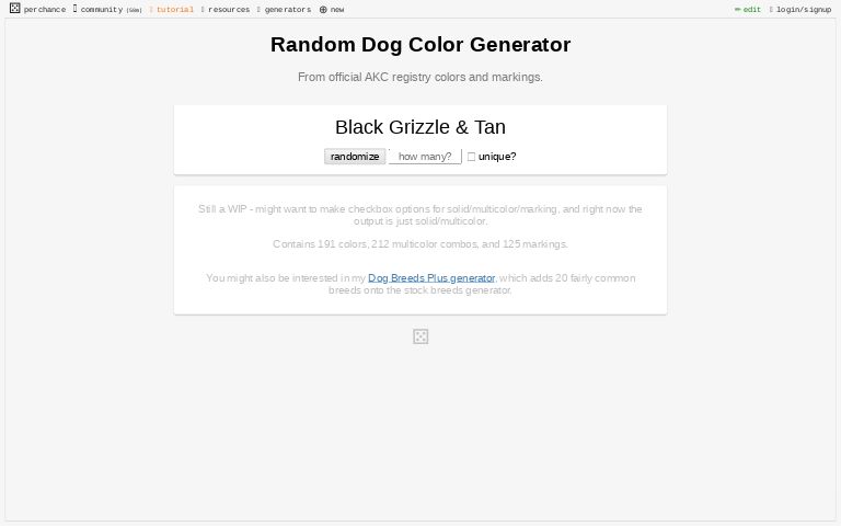 Random Dog Color Generator
