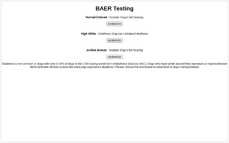BAER Testing ― Perchance Generator