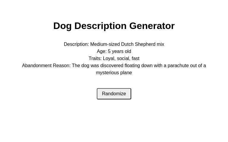 Dog Description Generator