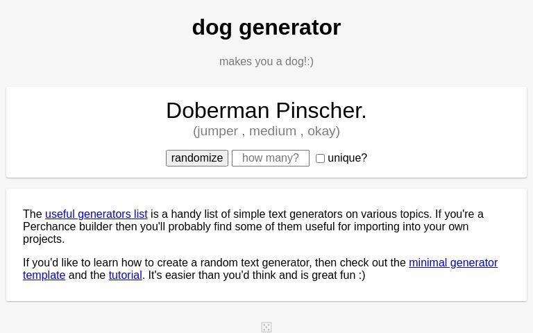 dog generator