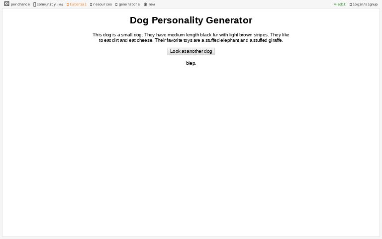 Dog Personality Generator