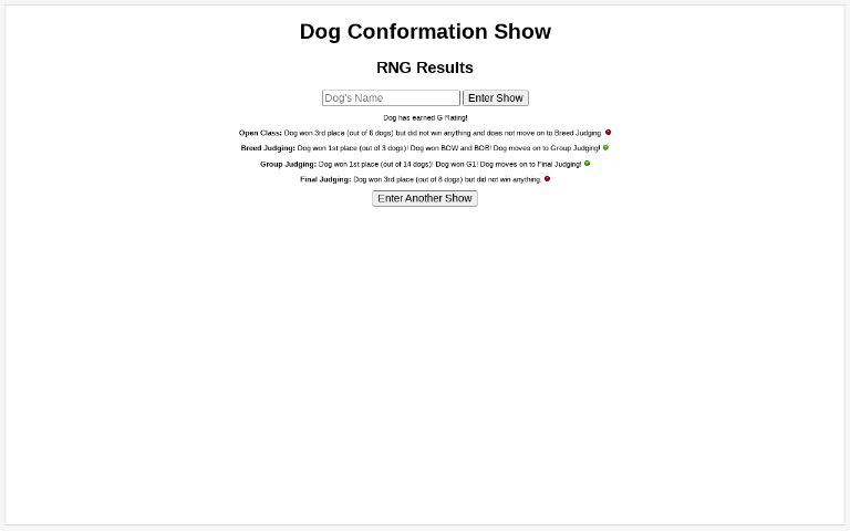 Dog Conformation Show ― Perchance Generator