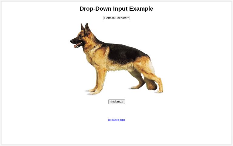 Drop-Down Input Example ― Perchance Generator