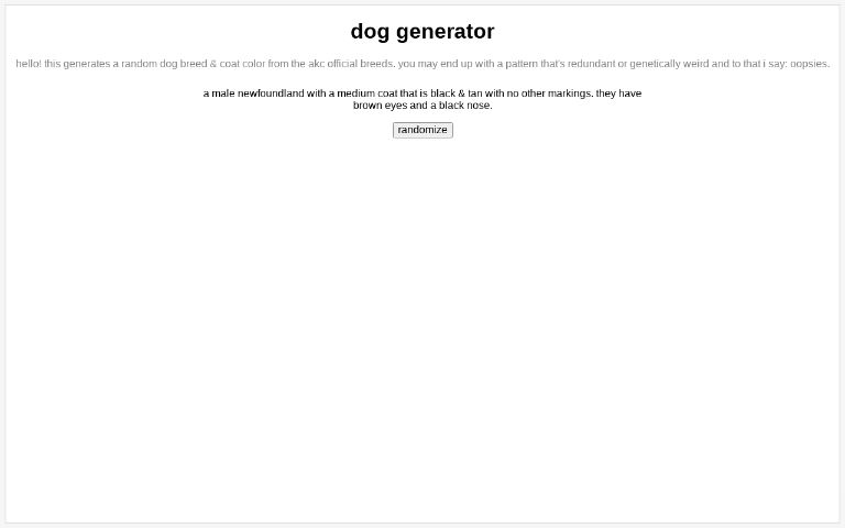dog generator