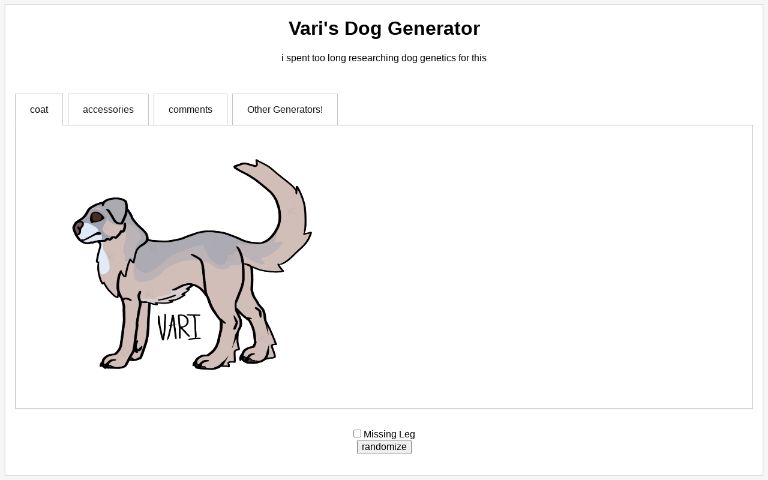 Vari's Dog Generator