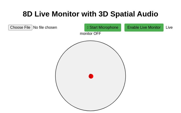 8D Live Monitor with 3D Spatial Audio ― Perchance Generator