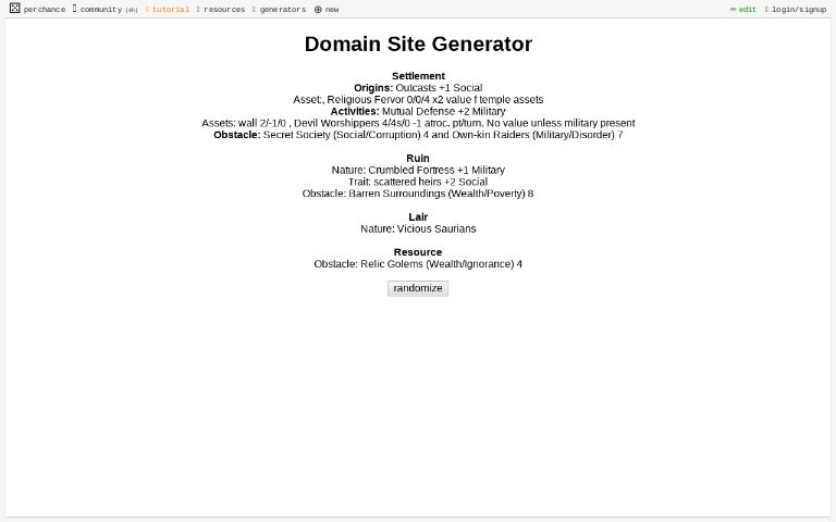 Domain Site Generator