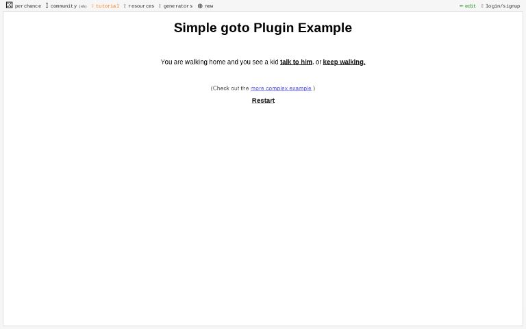 Simple goto Plugin Example