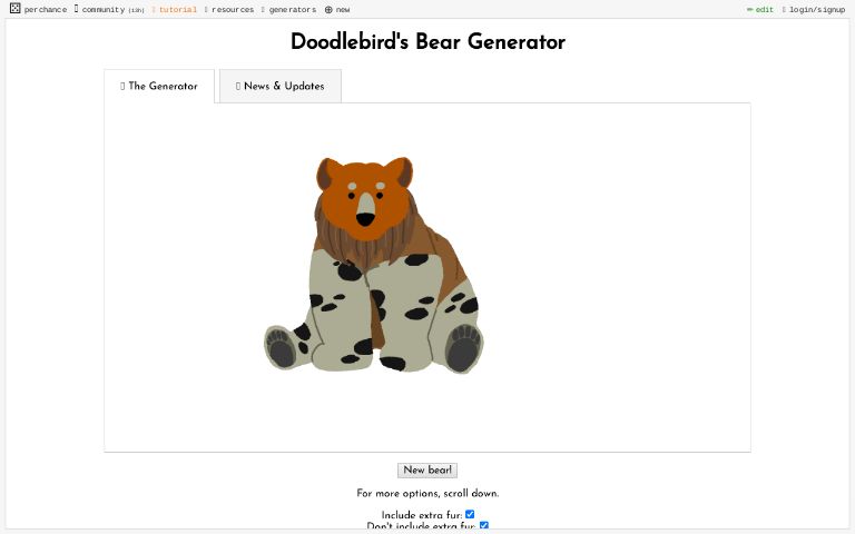 Doodlebird's Bear Generator