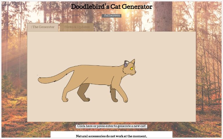 Doodlebird's Cat Generator