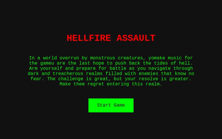 HELLFIRE ASSAULT ― Perchance Generator