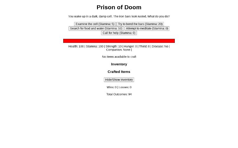 Prison of Doom ― Perchance Generator