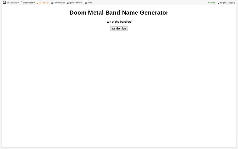 Doom Metal Band Name Generator