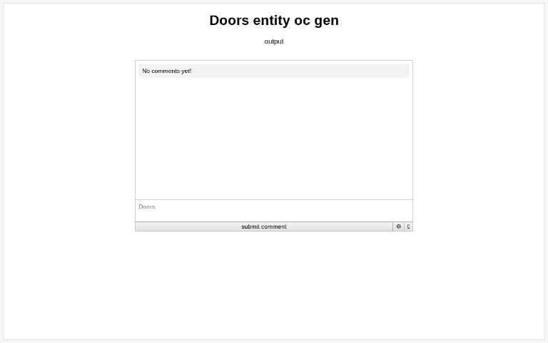 Doors entity oc gen