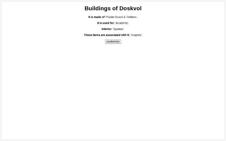 Buildings of Doskvol ― Perchance Generator