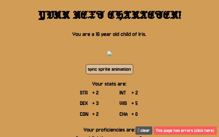 YOUR NEXT CHARACTER! ― Perchance Generator
