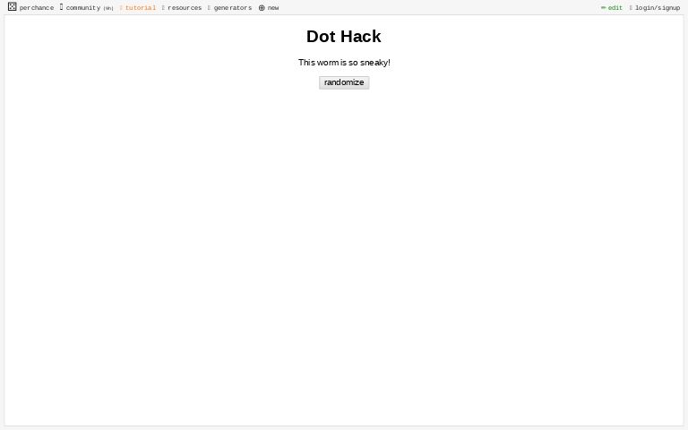 Dot Hack ― Perchance Generator