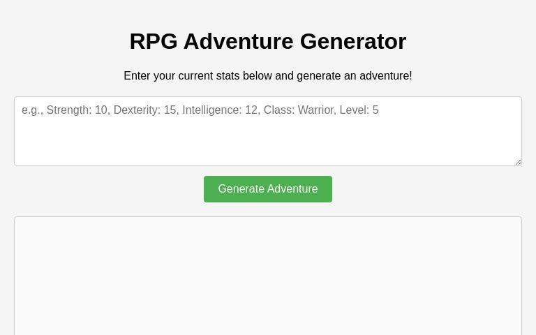RPG Adventure Generator