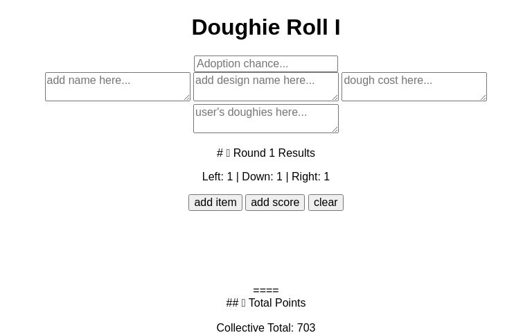 Doughie Roll I ― Perchance Generator
