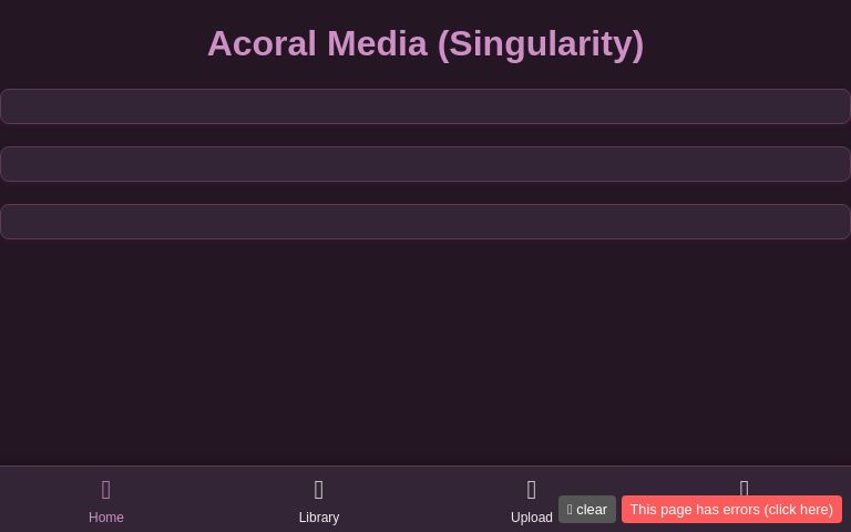 Acoral Media (Singularity) ― Perchance Generator