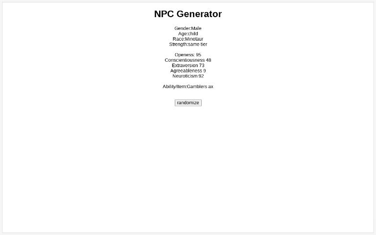 NPC Generator
