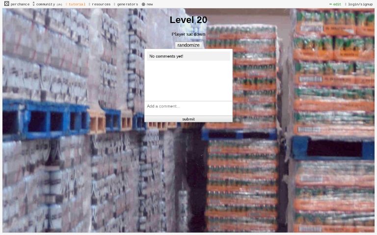 Level 20 ― Perchance Generator