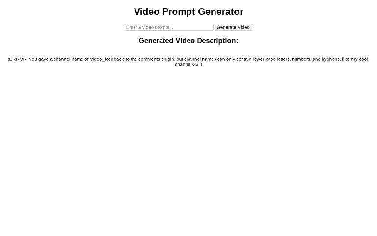 Video Prompt Generator