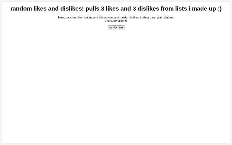 Minimal Perchance Generator