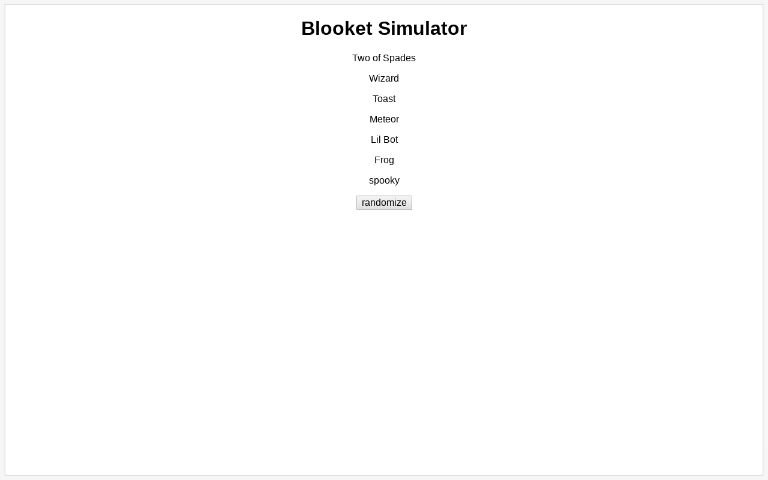 Blooket Simulator ― Perchance Generator