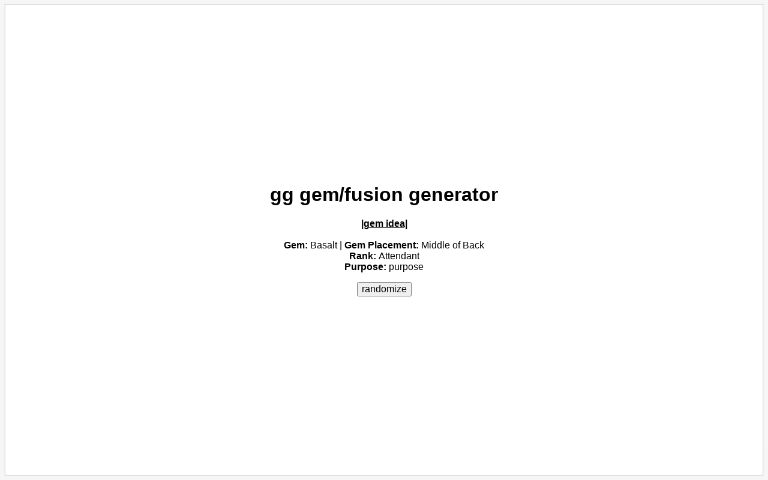 gg gem/fusion generator