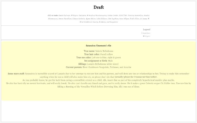 Draft ― Perchance Generator