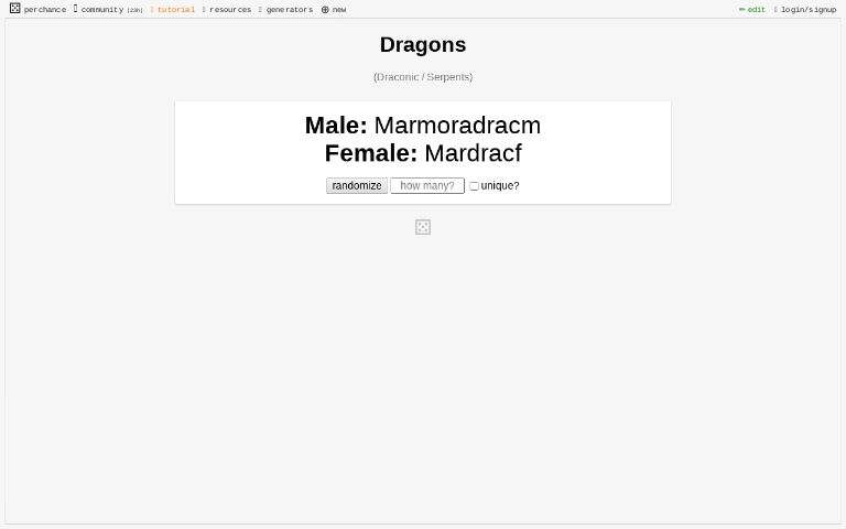 Dragons ― Perchance Generator