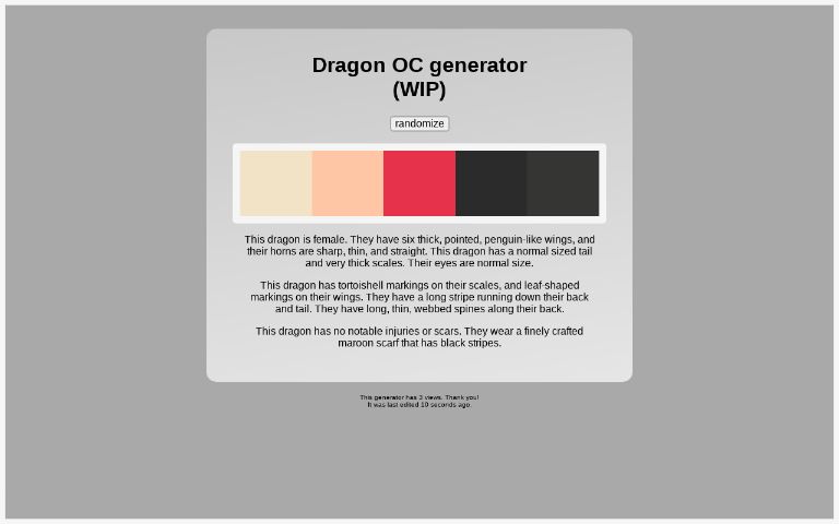 Dragon OC generator(WIP)