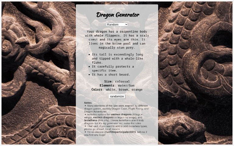 Dragon Generator