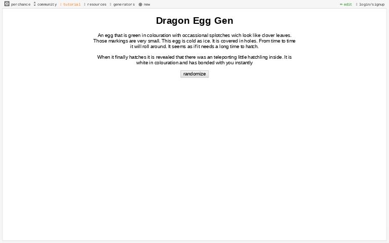 Dragon Egg Gen ― Perchance Generator