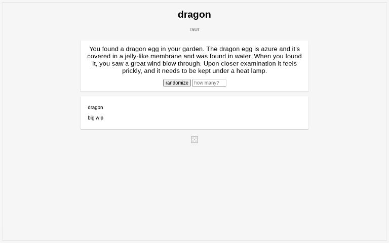 dragon ― Perchance Generator