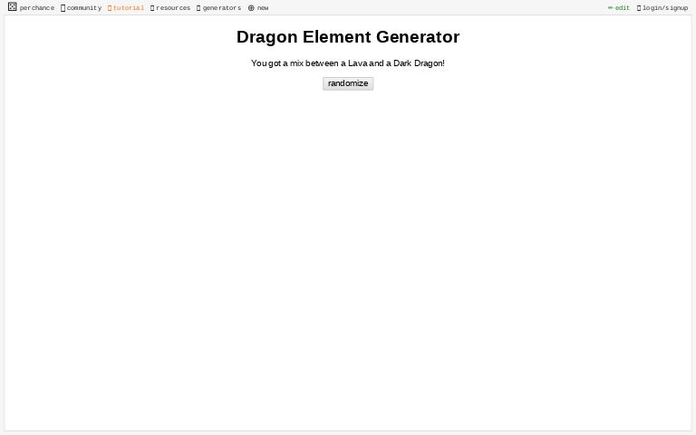Dragon Element Generator