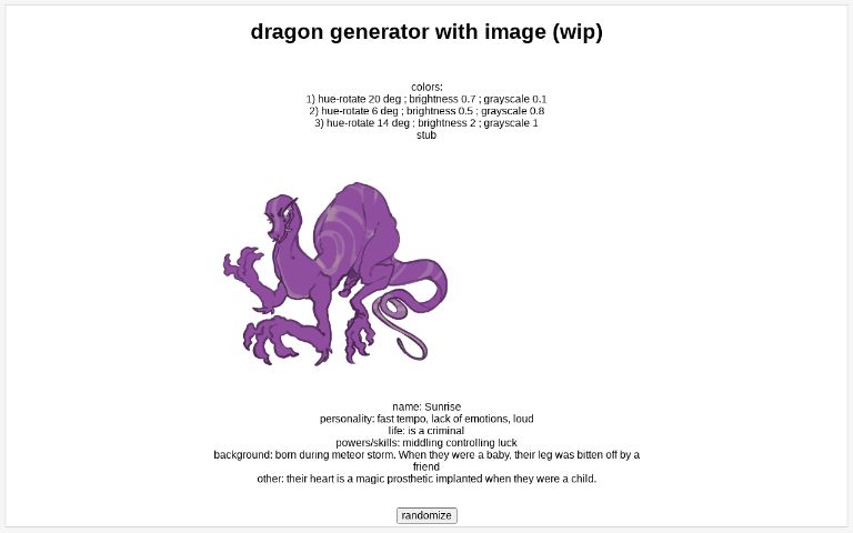 dragon generator with image (wip)