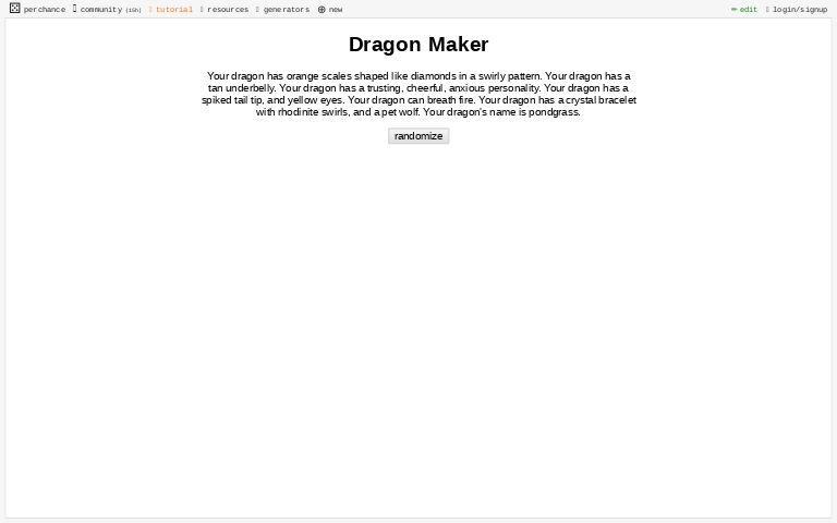 Dragon Maker ― Perchance Generator